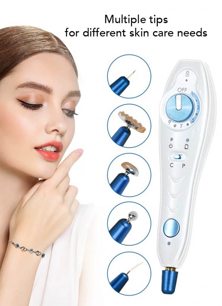Plasma skin care pen with 6 tips | Fibroblast skin tightening anti-wrinkles