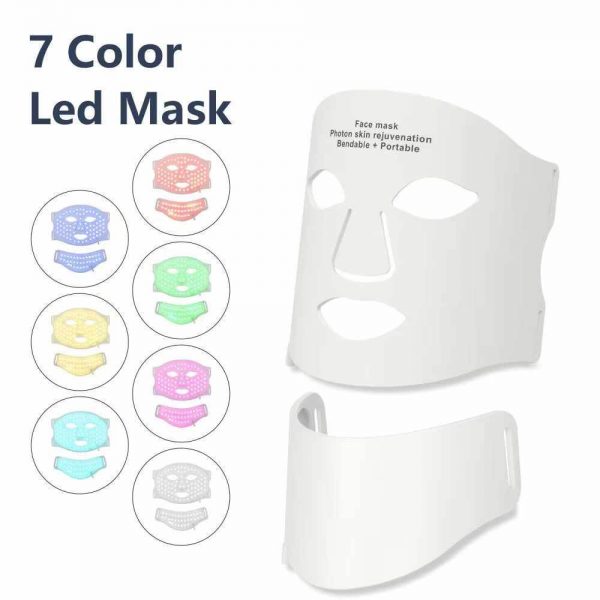 LED light face mask neck mask LIGHT Therapy | 7 colors skin rejuvenation
